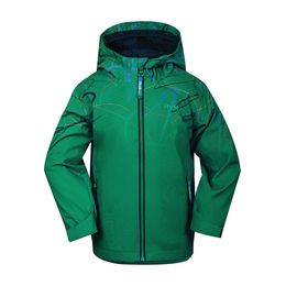 Peek U Regenjacke "Lev" in Gr&uuml;n - 34% | Gr&ouml;&szlig;e 128 | Kinder-outdoor-jacken