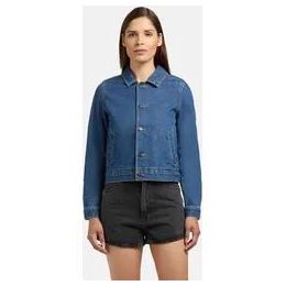 Jeansjacke Khujo "Renia", Damen, Gr. XXL (44), mittelblau, Denim/Jeans;Jeans, Material: 100% Baumwolle, gerade h&uuml;ftlang, hoch geschlossener Ausschnitt, 1-Knopf-Manschette mit Kn&ouml;pfen, Jacken Jeansjacke, Moderne Damen Denim-Jacke