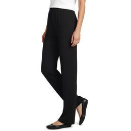 LANDS' END Straight Fit Freizeithose SPORT KNIT, Damen,  Schwarz, Baumwolle, by Lands' End