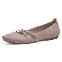 Ballerina Tamaris "Caterina", Damen, Gr. 37 (4,5), rosa (ros&eacute;), Lederimitat, Schuhe Ballerina, Flats, Festtagsmode, Slipper mit Gummizugriemchen, Topseller