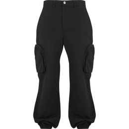 Cargohose Urban Classics "Urban Classics RipstopLoose Fit Cargo Pants", Herren, Gr. 31, Normalgr&ouml;&szlig;en, schwarz, 100% Baumwolle, unifarben, normal, Hosen Cargohose
