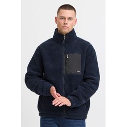Fellimitatjacke Blend "BHTotti", Herren, Gr. L, total eclipse, 100% Polyester, unifarben, Basic, regular fit normal, normaler offener Saum, Jacken, Kuschelige Teddyjacke mit Taschen