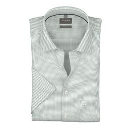 Kurzarmhemd OLYMP "Luxor", Herren, Gr. 42, N-Gr, gr&uuml;n, Web, Obermaterial: 100% Baumwolle, comfort fit normal, Hemden, Businesshemd, comfort fit, New-Kentkragen