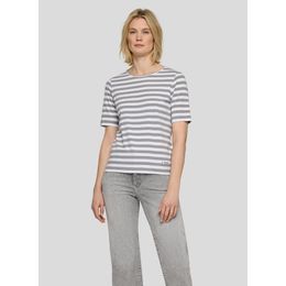 Print-Shirt Rabe "T-Shirt", Damen, Gr. 42, grau, 92%Baumwolle 8%Elasthan, tailliert, Shirts