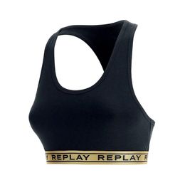 Anson Replay Underwear Bustier in Schwarz/ Gold - 47% | Gr&ouml;&szlig;e XL | Damen-bhs