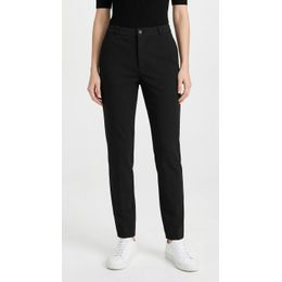 Stoffhose Freequent "FQSOLVEJ-PANTS", Damen, Gr. M, L&auml;nge 30, schwarz, Web, Obermaterial: 76% Viskose, 21% Polyamid, 3% Elasthan, unifarben, figurbetont lang, Hosen Stoffhose, Sommerhose kn&ouml;chellang im Chino-Stil