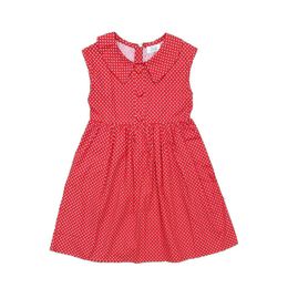Deux ans de vacances Kleid in Rot/ Wei&szlig; - 54% | Gr&ouml;&szlig;e 110/116 | Kinderkleider