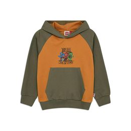 Lego Hoodie in Gr&uuml;n/ Orange - 48% | Gr&ouml;&szlig;e 110 | Kinder-sweatshirts-jacken