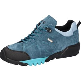 Waldl&auml;ufer Trekkingschuh WALDL&Auml;UFER "H-AMIATA", Damen, Gr. 4,5 (37,5), blau, schwarz, Gummi, Textil, Veloursleder, kontrastfarbene Details, Schuhe Trekkingschuh, Freizeitschuh, Halbschuh, Outdoorschuh mit TEX-Ausstattung, H-Weite