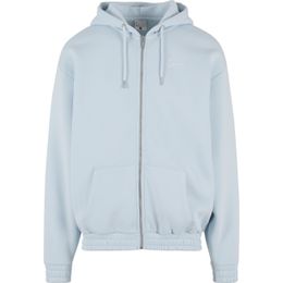 Sweatjacke Karl Kani "Karl Kani Karl Kani Authentic Star Logo OS Full Zip Hoodie", Herren, Gr. S, light blau, 65% Baumwolle, 35% Polyester, Sweatjacken Sweatjacke
