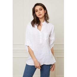 Fleur de Lin Leinen-Bluse "Bjorg" in Wei&szlig; - 74% | Gr&ouml;&szlig;e S | Damen-blusen