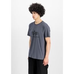 T-Shirt Alpha Industries "Basic T-Shirt BL", Damen, Gr. S, schwarz (grauschwarz, schwarz), Obermaterial: 100% Baumwolle, Shirts T-Shirt