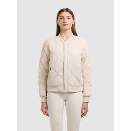 Steppjacke Khujo "ANGE2", Damen, Gr. L, oat wei&szlig;, Web, 84% Nylon, 16% Polyurethan, unifarben, regular fit, eingesetzt Rippb&uuml;ndchen, Jacken Steppjacke