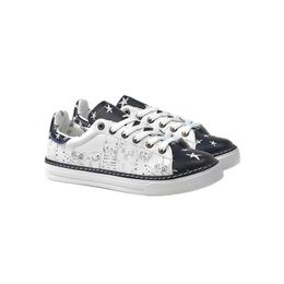 Goby Leder-Sneakers in Wei&szlig;/ Dunkelblau - 72% | Gr&ouml;&szlig;e 36 | Damen-sneakers
