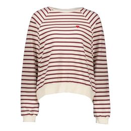Pieces Sweatshirt in Beige/ Rot - 47% | Gr&ouml;&szlig;e XL | Damen-pullover-cardigans