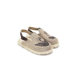 Goby Leder-Clogs in Beige - 70% | Gr&ouml;&szlig;e 41 | Damen-pantoletten