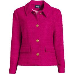 LANDS' END Boucl&eacute;-Jacke im Couture-Stil, Damen,  Pink, Baumwoll-Mischung/Polyester-Mischung, by Lands' End