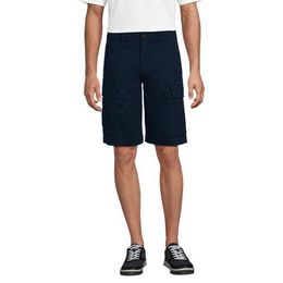 LANDS' END Classic Fit Stretch-Cargoshorts mit Komfortbund, 26 cm, Herren,  Blau, Elasthan/Baumwoll-Mischung, by Lands' End