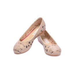 Goby Leder-Ballerinas in Creme - 72% | Gr&ouml;&szlig;e 36 | Damen-ballerinas