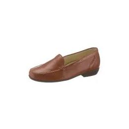 Waldl&auml;ufer Slipper WALDL&Auml;UFER, Damen, Gr. 6, braun (cognac), Glattleder, Basic, Schuhe Slipper