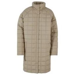 Winterjacke Urban Classics "Urban Classics Damen Ladies Quilted Coat", Damen, Gr. XXL, wetsand, 100% Polyester, unifarben, normal, amerikanischer Ausschnitt, Jacken Winterjacke