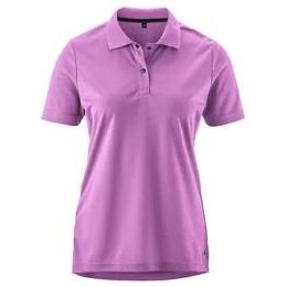 Radtrikot Gonso "Essential Poloshirt W", Damen, Gr. 42, dunkelrosa, 100% Polyester, Rundhals, Trikots, Damen Radshirt, Polo-Shirt mit Spitzkragen, mit R&uuml;ckentasche