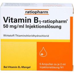 Vitamin B1-ratiopharm 50 mg/ml Inj.Lsg.Ampullen 5X2 ml