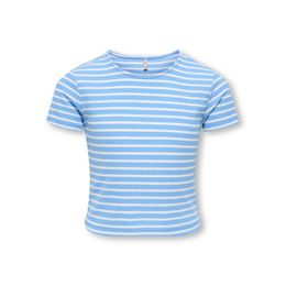 KIDS Only Shirt "Nella" in Hellblau/ Wei&szlig; - 42% | Gr&ouml;&szlig;e 122/128 | Kinder-oberteile