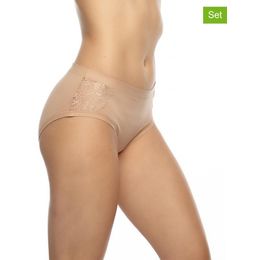 COTONELLA 2er-Set: Pantys in Nude - 59% | Gr&ouml;&szlig;e L | Damen-unterteile