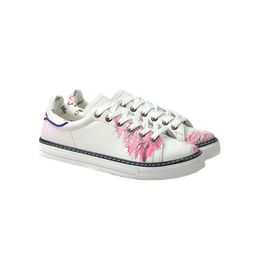 Goby Leder-Sneakers in Wei&szlig;/ Rosa - 71% | Gr&ouml;&szlig;e 42 | Damen-sneakers