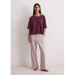 Marc O'Polo Marc O ́Polo Pyjama-Oberteil in Bordeaux - 36% | Gr&ouml;&szlig;e L | Damen-loungewear