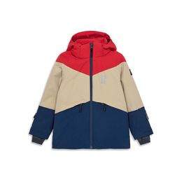 Lego Ski-/ Snowboardjacke "Jested" in Dunkelblau/ Beige/ Rot - 51% | Gr&ouml;&szlig;e 146 | Kinder-outdoor-jacken