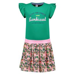 B.Nosy Kleid in Gr&uuml;n/ Rosa - 55% | Gr&ouml;&szlig;e 110 | Kinderkleider