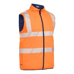 Bisley ASHTON HI VIS Reversible Down Vest Orange / 2XL