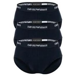 Slip Emporio Armani "Slip Core Logoband 3er Pack", Herren, Gr. L, blau, Obermaterial: 95% Baumwolle CO. 5% Elasthan EL., Unterhosen Slip
