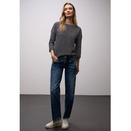 Street One Longsleeve in Dunkelblau/ Taupe - 37% | Gr&ouml;&szlig;e 42 | Damen-tops