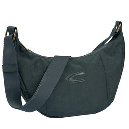 Handtasche Camel Active "Journey", Damen, Gr. B/H/T: 32cm x 16cm x 10cm, blau, Nylon, aufgeraut, bestickt, clean, unifarben, Taschen Handtasche, vielseitiger Begleiter aus robustem Nylon und mit leichtem Gewicht