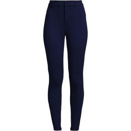 LANDS' END Pont&eacute;-Leggings High Waist, Damen,  Blau, Viskose-Mischung/Nylon-Mischung, by Lands' End