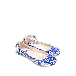 Goby Ballerinas in Wei&szlig;/ Blau/ Bunt - 68% | Gr&ouml;&szlig;e 37 | Damen-ballerinas