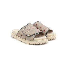 Goby Leder-Pantoletten in Beige - 71% | Gr&ouml;&szlig;e 36 | Damen-pantoletten