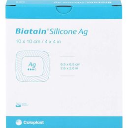 kohlpharma Biatain Silicone Ag Schaumverband 10x10 cm 5 St