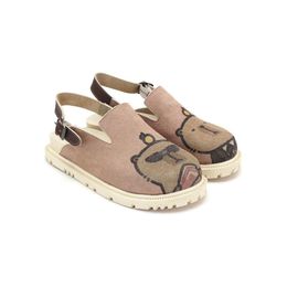 Goby Leder-Clogs in Beige - 68% | Gr&ouml;&szlig;e 37 | Damen-pantoletten