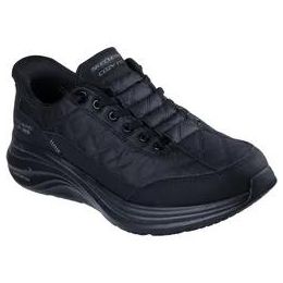 Slip-On Sneaker Skechers "CONTOUR FOAM", Herren, Gr. 48,5, schwarz, Lederimitat, Textil, Schuhe, Slipper, Schn&uuml;rschuh in veganer Verarbeitung, Cozy FitTM-Komfort