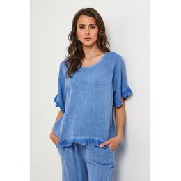 Lin Passion Bluse in Blau - 83% | Gr&ouml;&szlig;e 34/36 | Damen-blusen