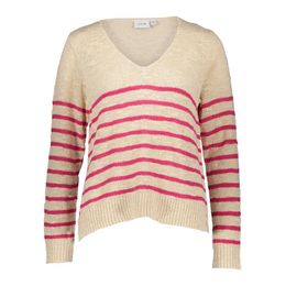 Vila Pullover in Beige/ Pink - 52% | Gr&ouml;&szlig;e S | Damen-pullover-cardigans
