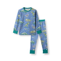 Smafolk Sm&aring;folk Pyjama in Blau - 51% | Gr&ouml;&szlig;e 122/128 | Kinder-waesche