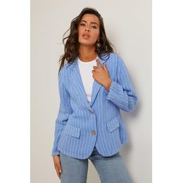 Le Monde du Lin Leinen-Blazer in Hellblau - 70% | Gr&ouml;&szlig;e 38/40 | Damenjacken