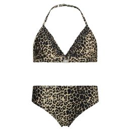 Vingino Bikini "Zofia" in Beige/ Schwarz - 37% | Gr&ouml;&szlig;e 152 | Kinder-bademode