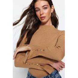 Trendyol Pullover in Camel - 57% | Gr&ouml;&szlig;e S | Damen-pullover-cardigans