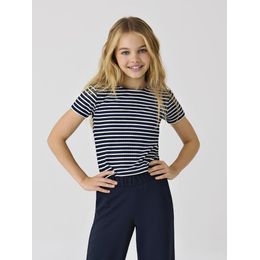 KIDS Only Strickshirt in Wei&szlig;/ Schwarz - 36% | Gr&ouml;&szlig;e 122/128 | Kinder-oberteile